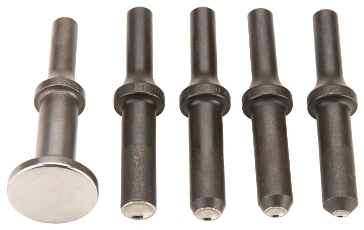 Rivet Sets 3 1/2" Straight & Flush 5 Piece