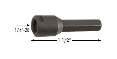 1/4" Threaded Hex Shank Drill Adapter