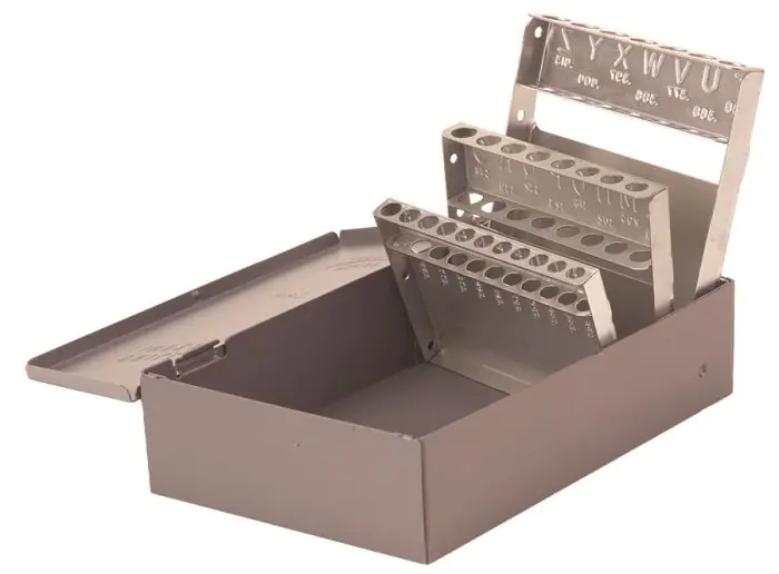 Drill Index Box Fractions empty