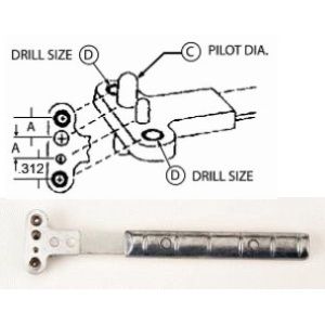 Nut Plate Jig 1/4", 1 LUG 518K