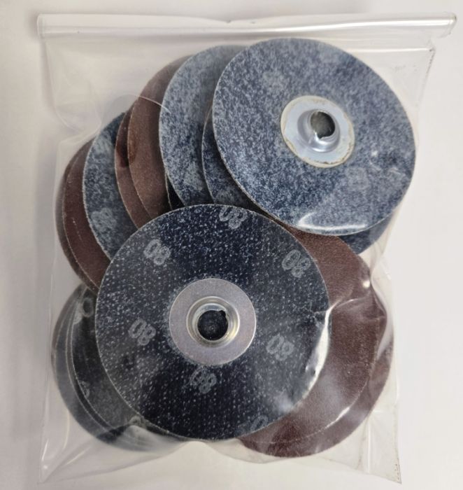 25 Pack Turn-On 3" Sanding Disc 80 Grit Surplus