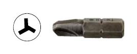 Tri-Wing Insert Bit #2 x 1" (1/4" Hex)
