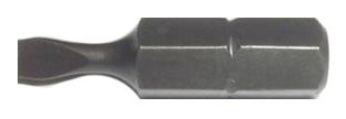 Slotted Insert Bit 2F-3R x 1" (1/4" Hex)