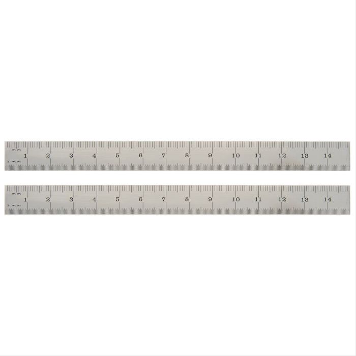 12" Flexible Scale M/M 0.5mm, mm & 0.5mm, mm Cosmetic Imperfection (Silver)