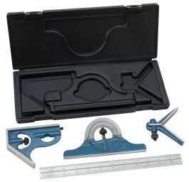 4 Piece 12" Combination Square with Black Case