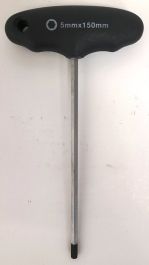 T Handle 5mm x 150mm Hex Key Surplus New